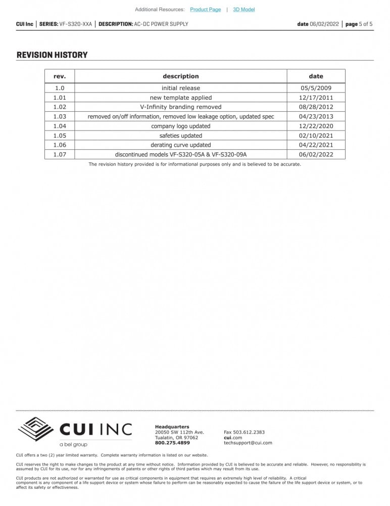 VF-S320-15A-1 datasheet page 5