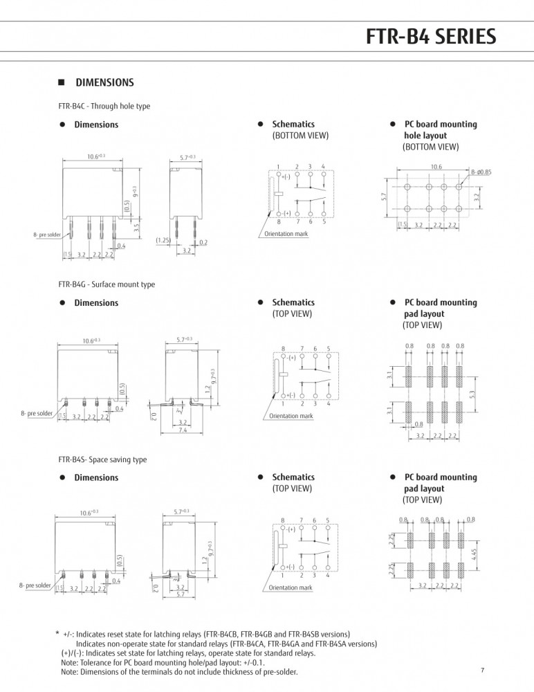 FTR-B4 datasheet page 7