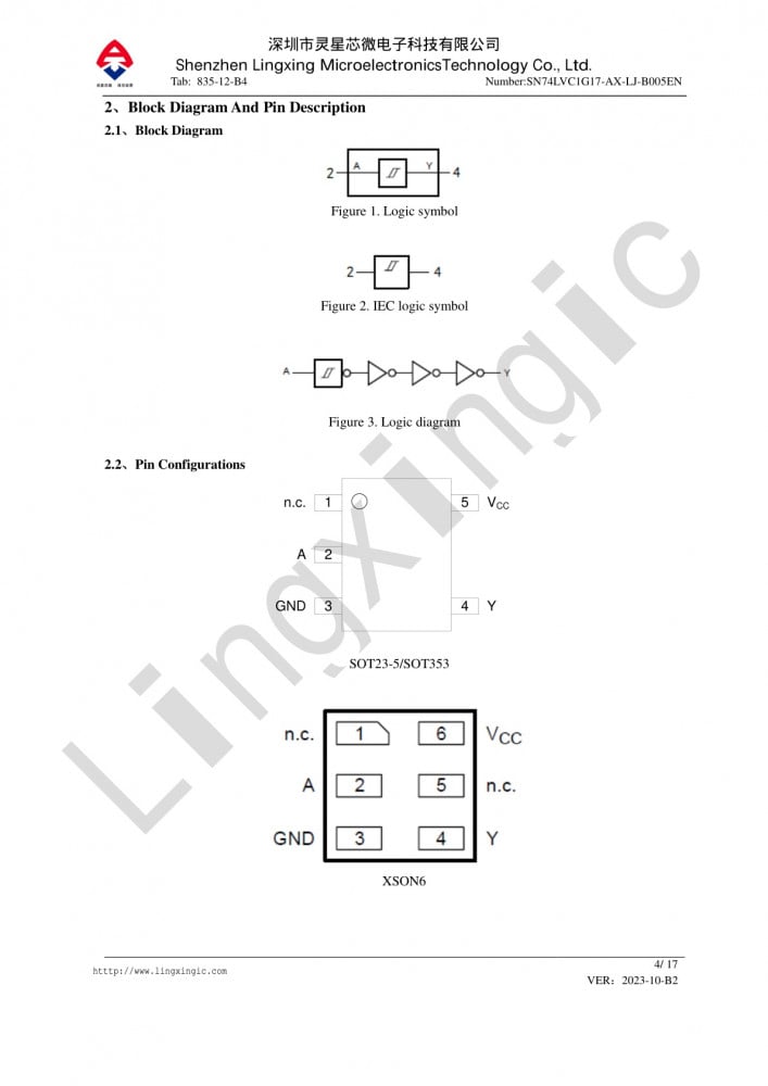 SN74LVC1G17DB(LX) datasheet page 4