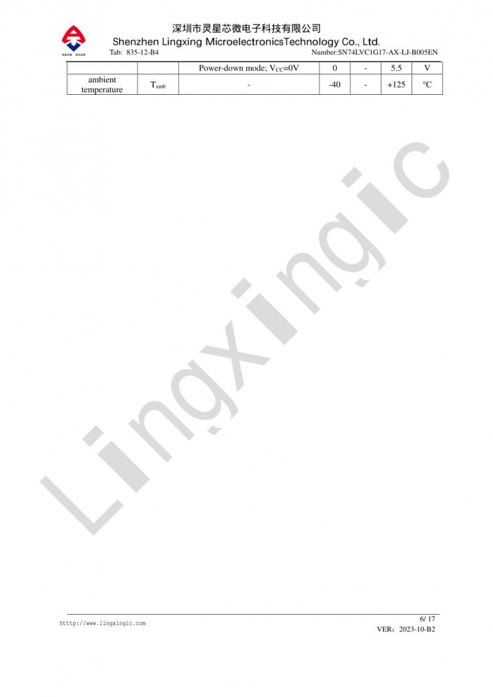 SN74LVC1G17DB(LX) datasheet page 6