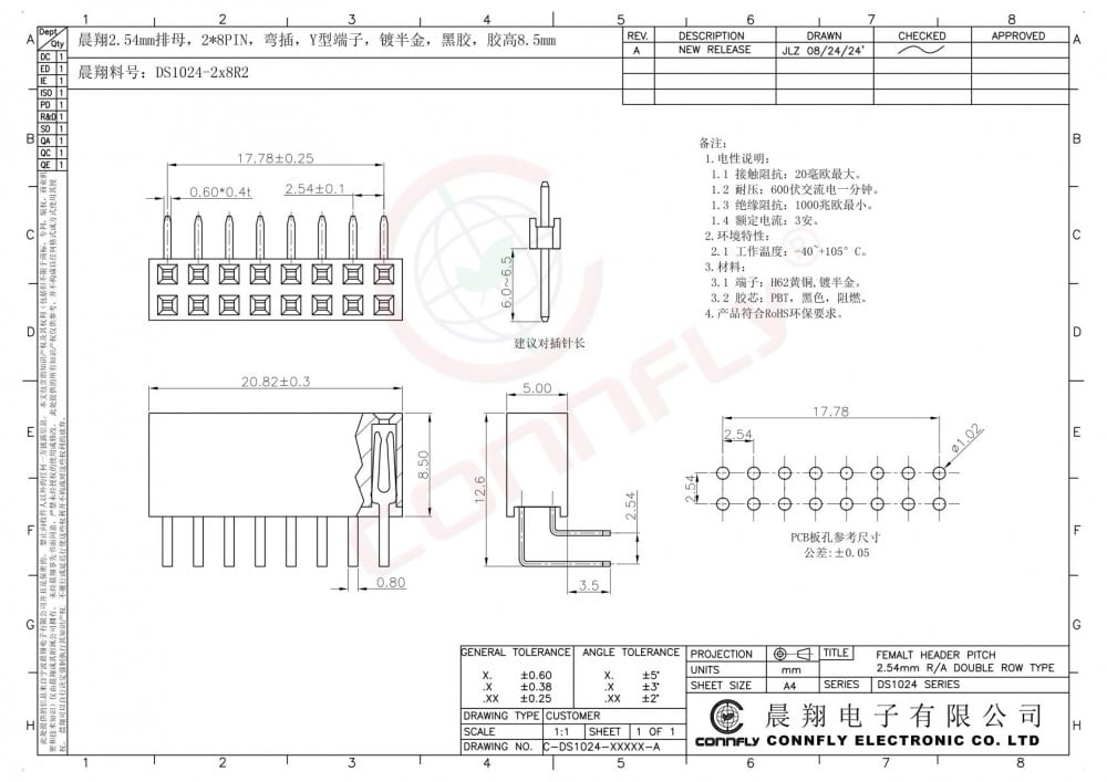 DS1024-2x8R2 technical drawing preview