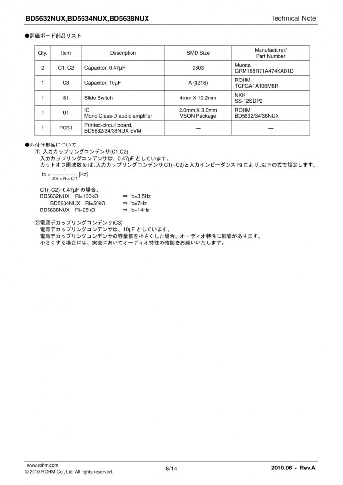BD5632NUX-TR datasheet page 6