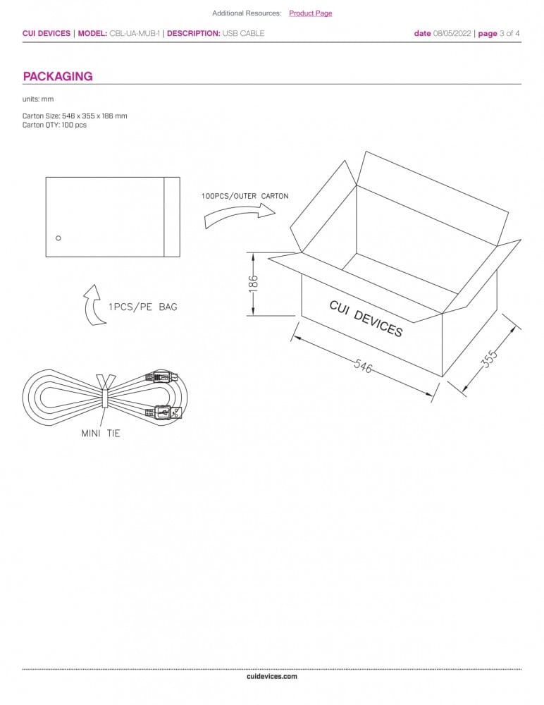 CBL-UA-MUB-1 technical document page 3