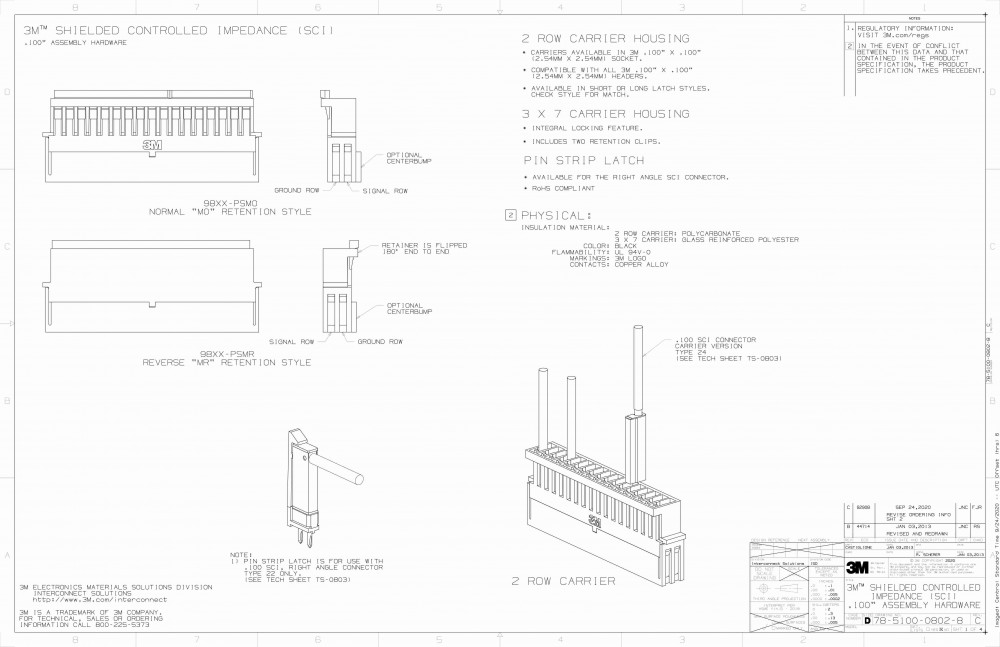 3M 9820-PLMR technical document page 1