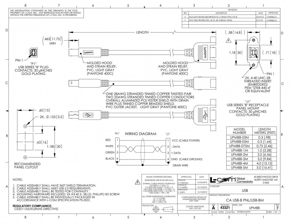 L-com UPMBB-5M technical document page