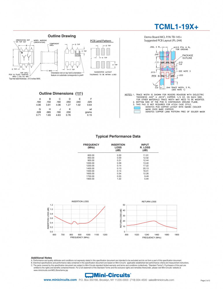 TCML1-19X+ technical document page 2