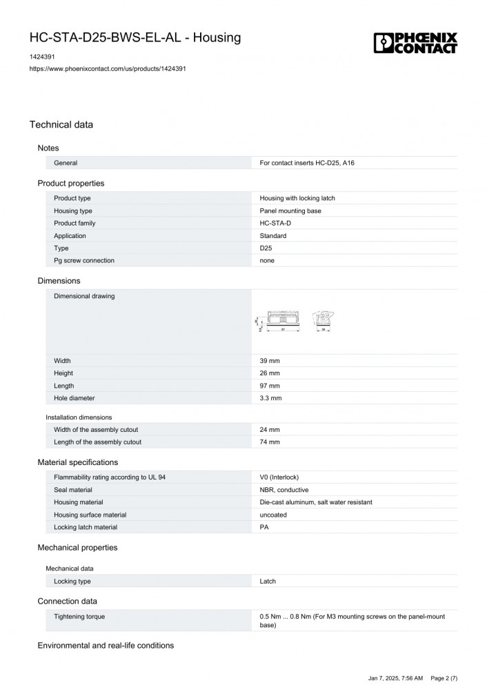 Phoenix Contact 1424391 product data page 2