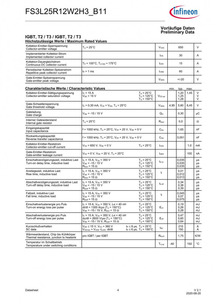 FS3L25R12W2H3B11 datasheet page 4