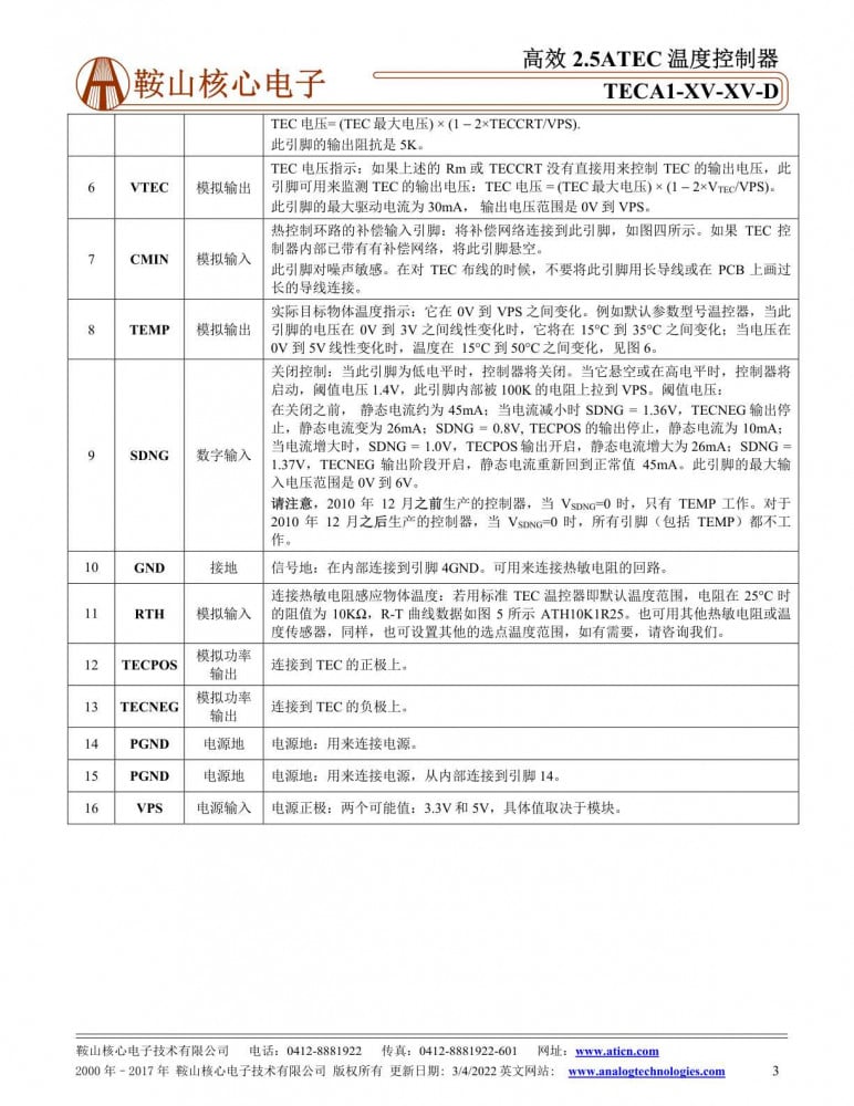 ATI TECA15V5VD datasheet page 3