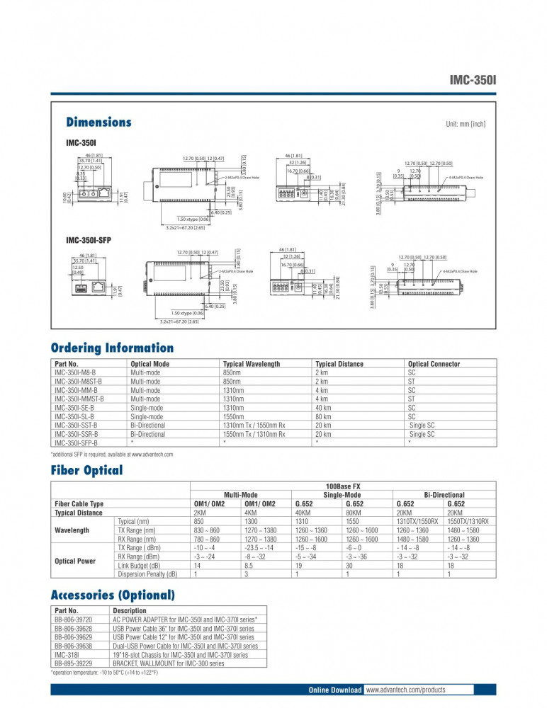 IMC-350I-SFP technical document page 2