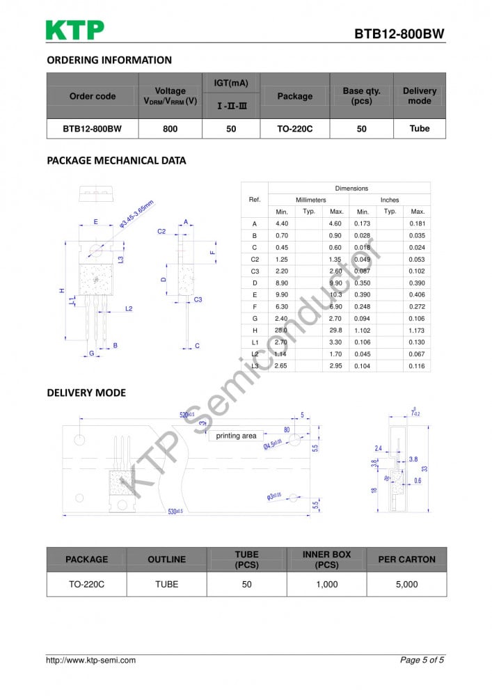 BTB12-800BW datasheet page 5