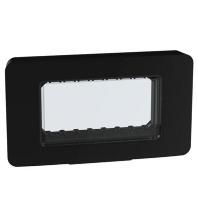 Light Now - Coverplate IP55 4M dark - Water protection IP55 - Hinged lid - Thermoplastic halogen free for sale