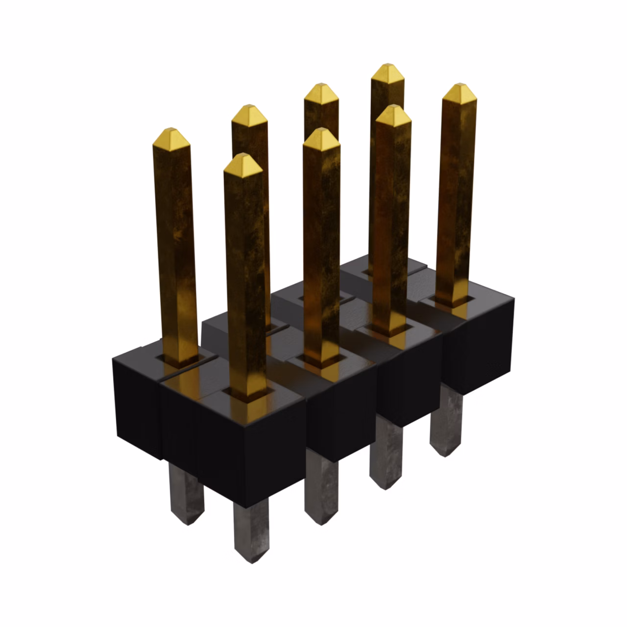 C-Grid Header, 2.54mm Pitch, Through Hole, Dual Row, Vertical, 8 Circuits, 0.38µm Gold (Au) Plating, Tray Packaging, Lead-Free for sale