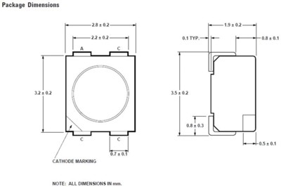 Broadcom HSML-A401-U40M1 Discrete LED Indicator for sale