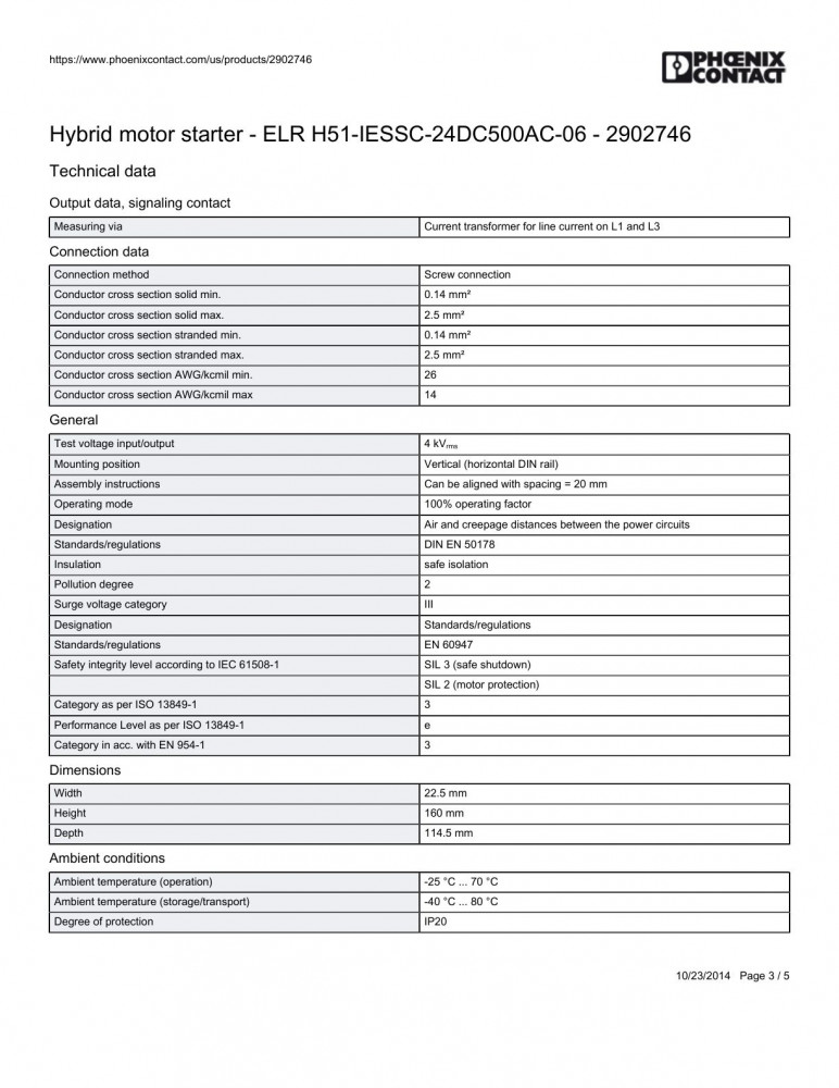 Phoenix Contact 2902746 technical document page 3