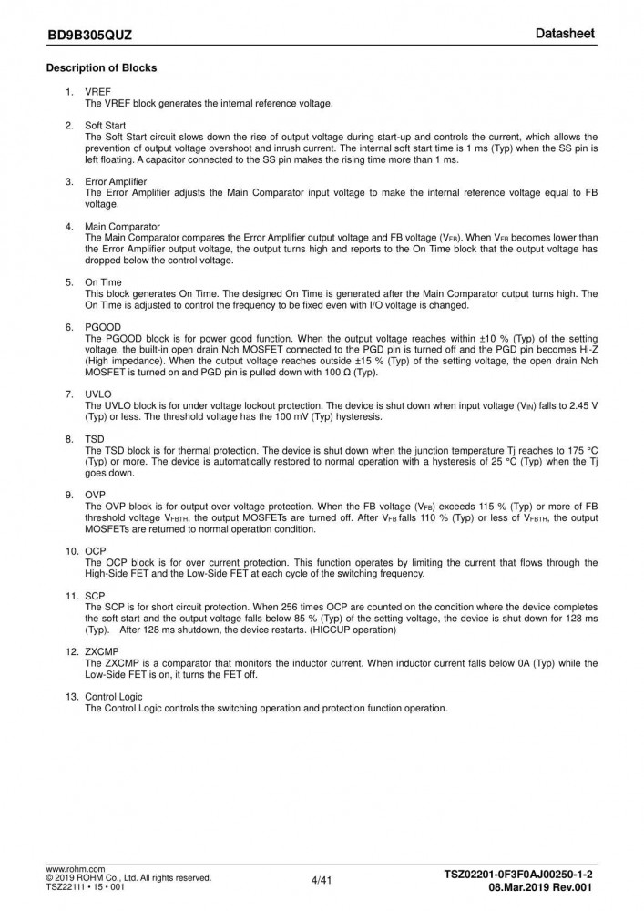 BD9B305QUZ-E2 datasheet page 4