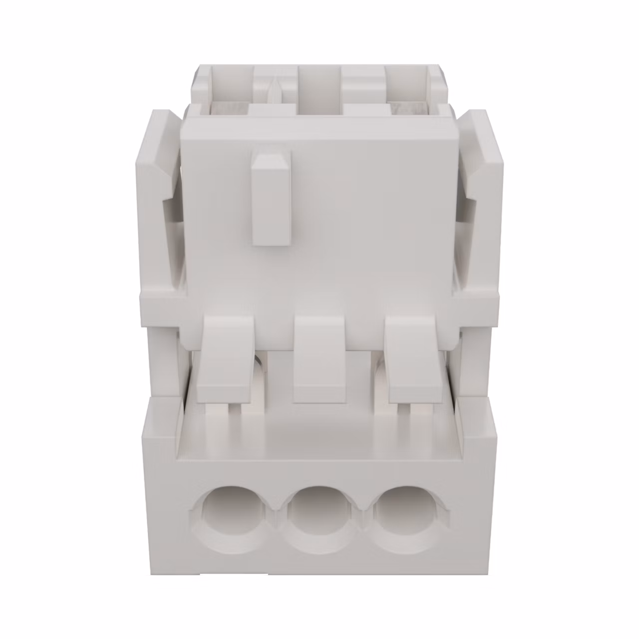 Appli-Mate RAST 2.5 IDT Housing, 2.50mm Pitch, with Side Latches, Female, 2 Circuits, Position Keys A, C & D Removed, Polarizing Rib Between 1/2, Voided Circuit 2, Red Color Stripe for sale