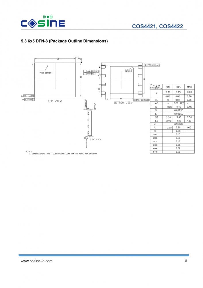 COS4421DT datasheet page 8
