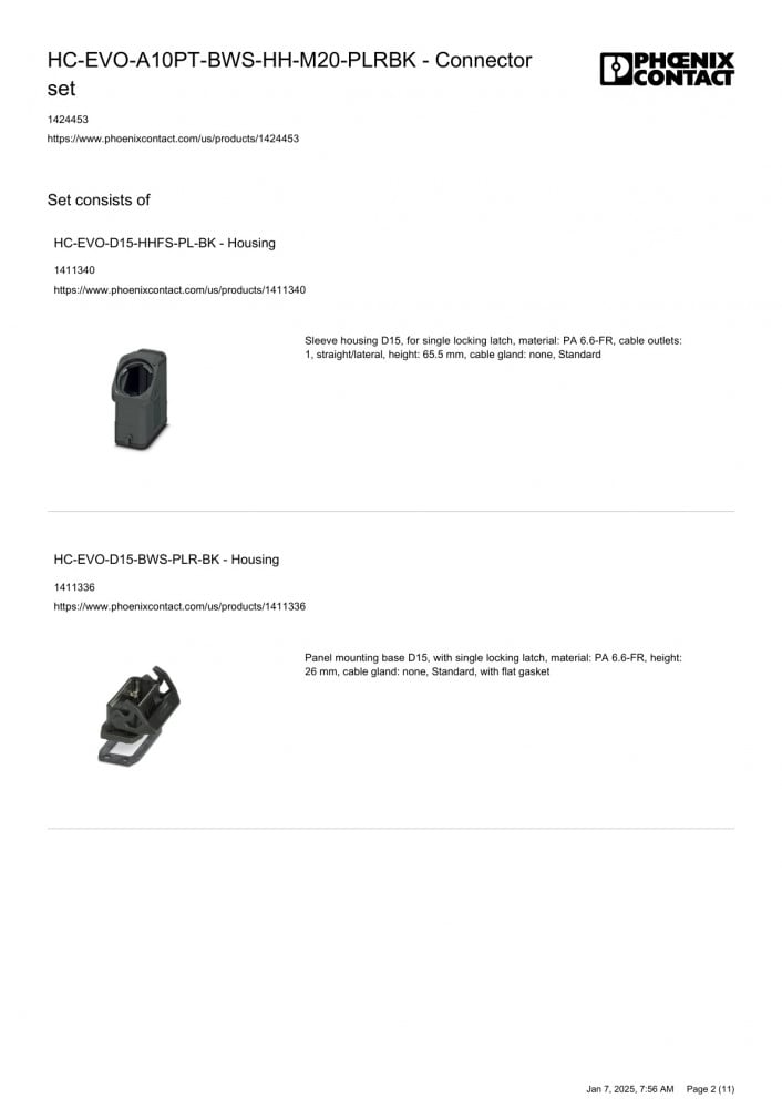 Phoenix Contact 1424453 documentation page 2