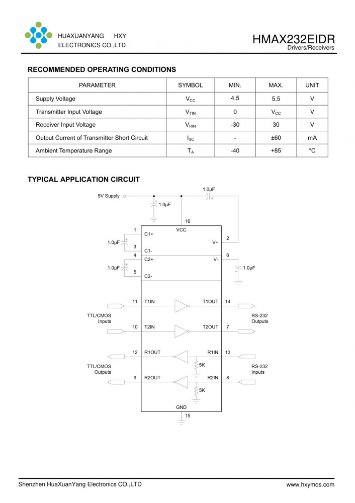 HMAX232EIDR datasheet page 3