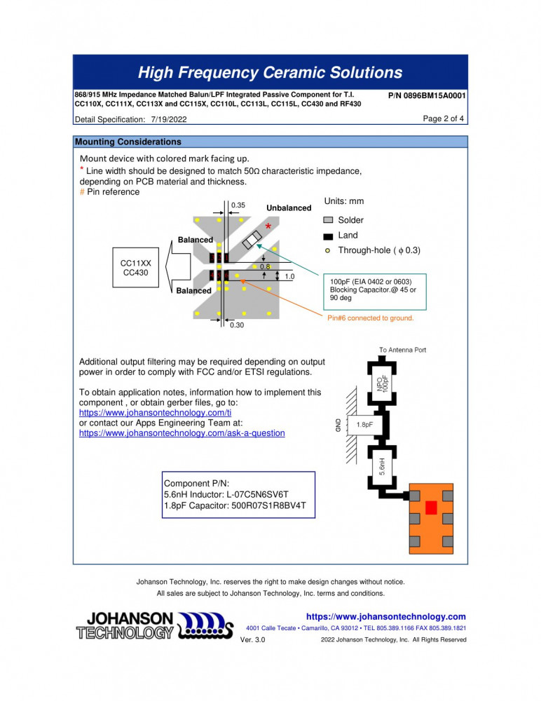 0896BM15A0001E datasheet page 2