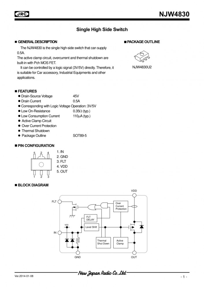 NJW4830 technical document page 1