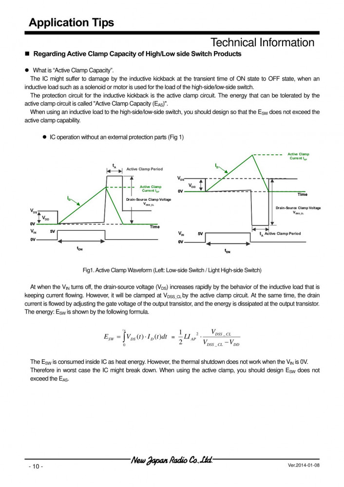 NJW4830 technical document page 10