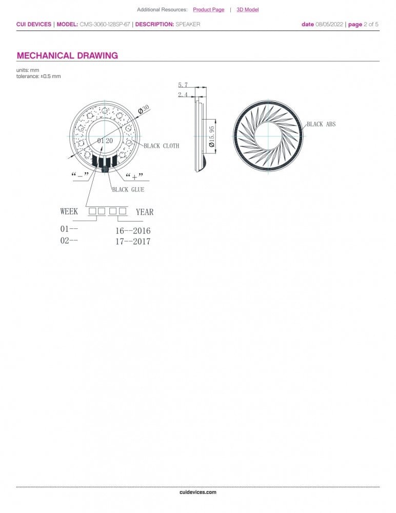 CMS-3060-128SP-67 datasheet page 2