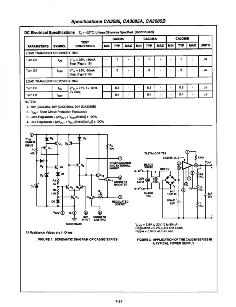 CA3085AE datasheet page 5