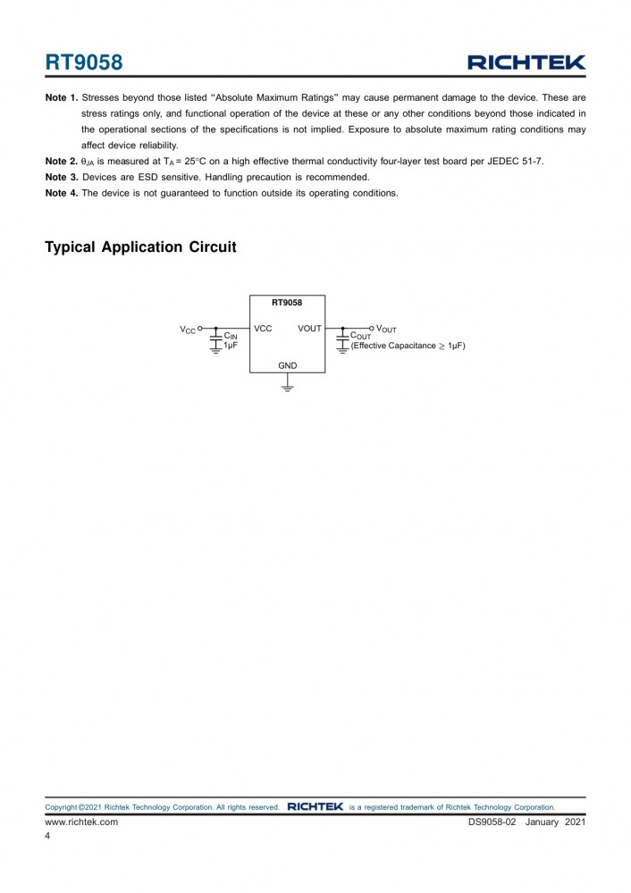 RT9058 datasheet page 4