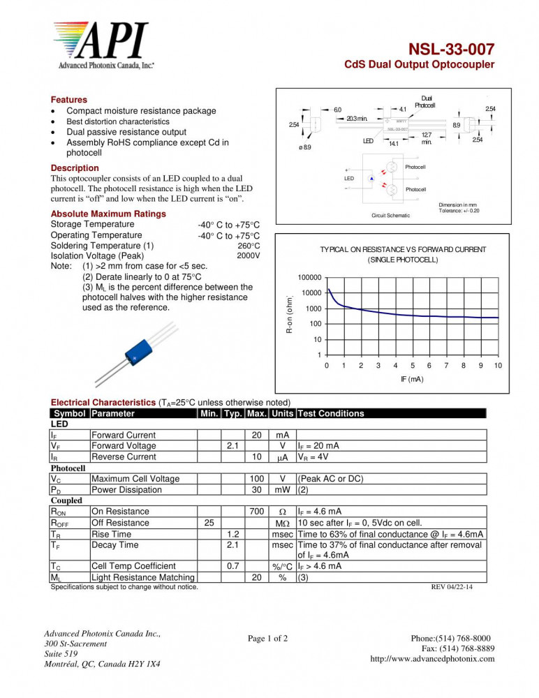 NSL-33-007 technical document page 1