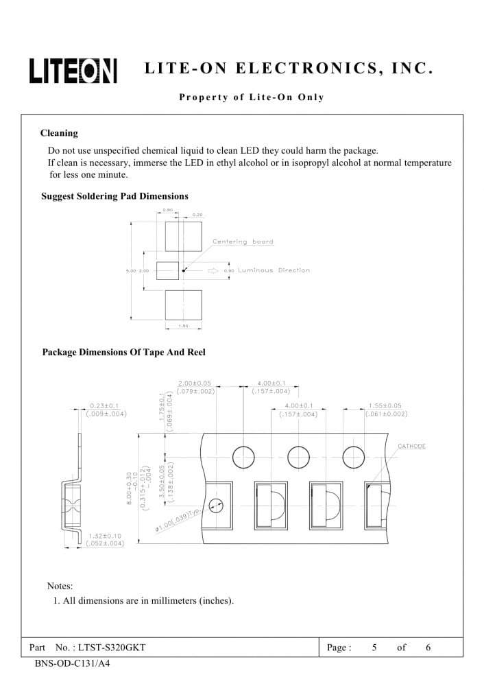 LTST-S320GKT datasheet page 5