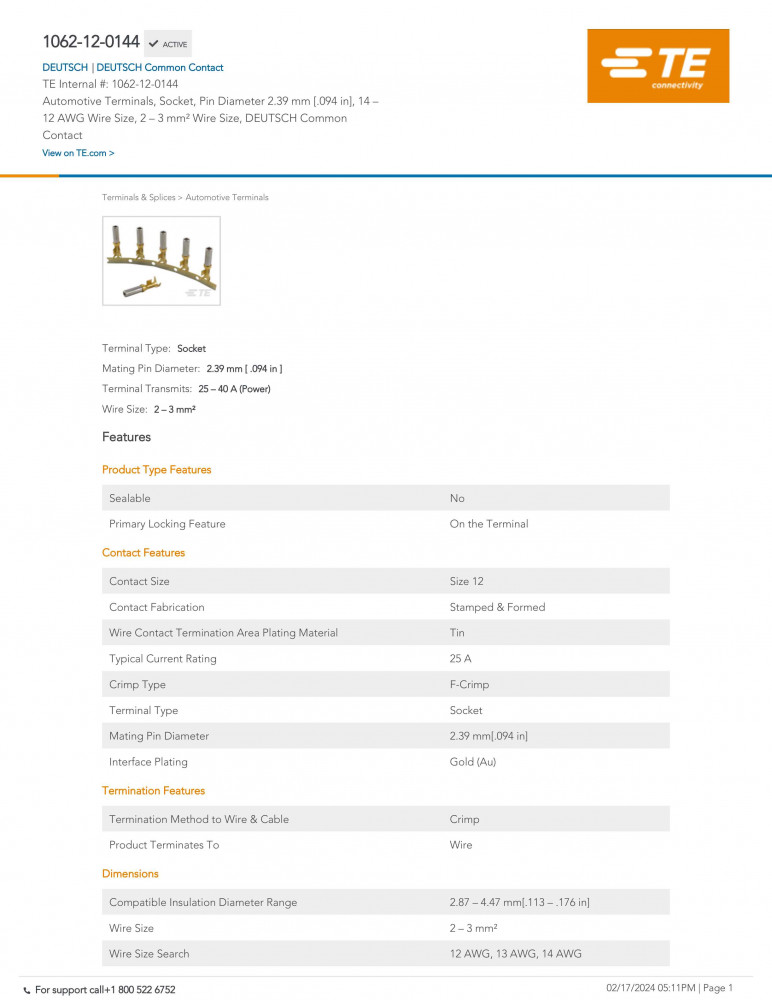 1062-12-0144 technical document page 1