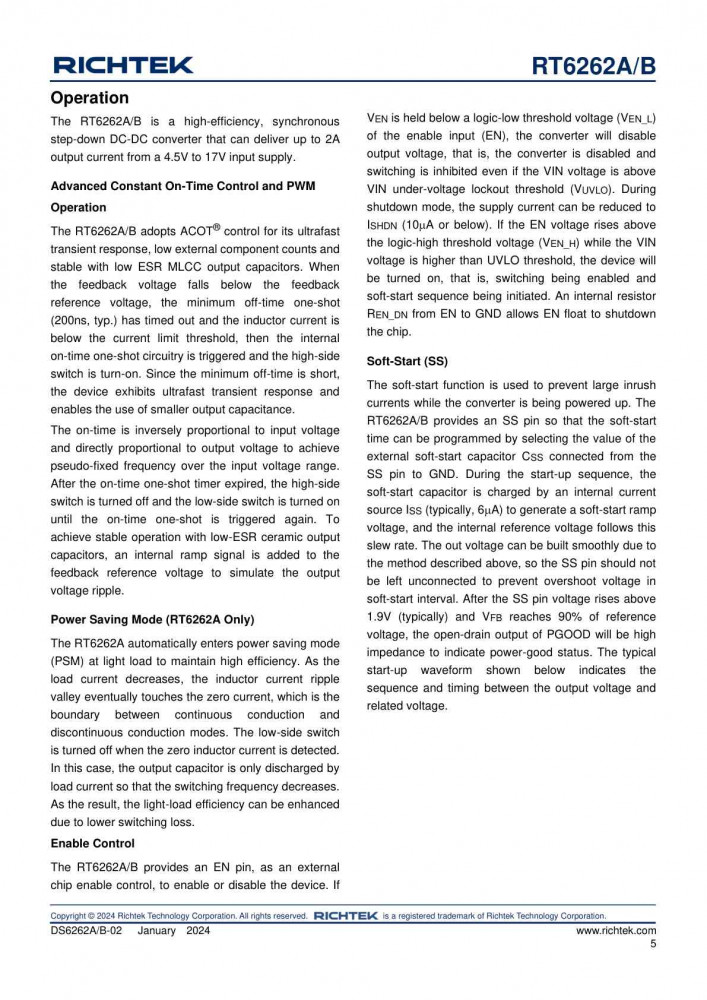 RT6262BHGJ8F datasheet page 5