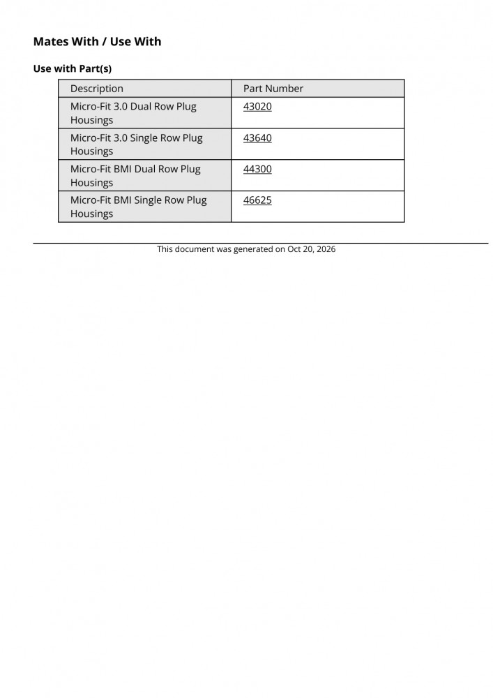 MOLEX product drawing page 3