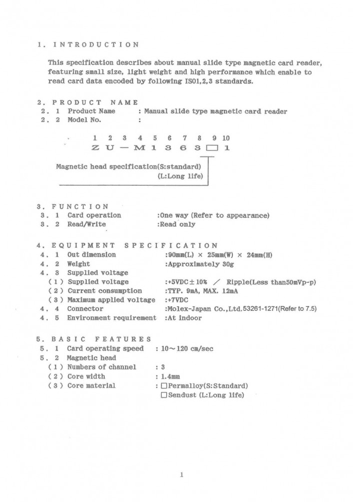 ZU-M1363S1 specification page 4