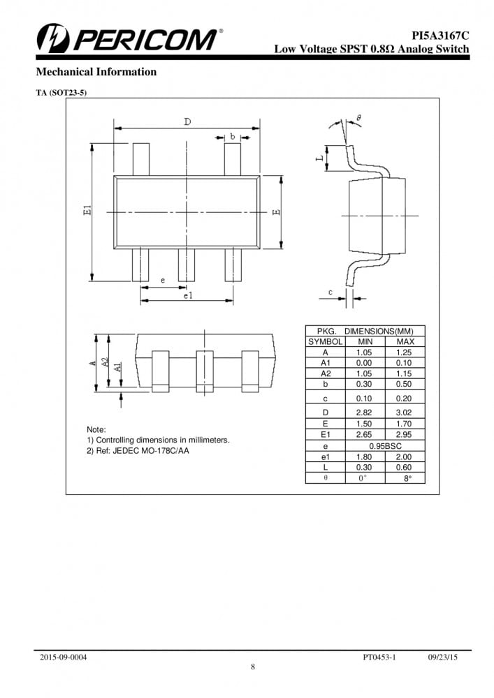 PI5A3167CTAEX datasheet page 8