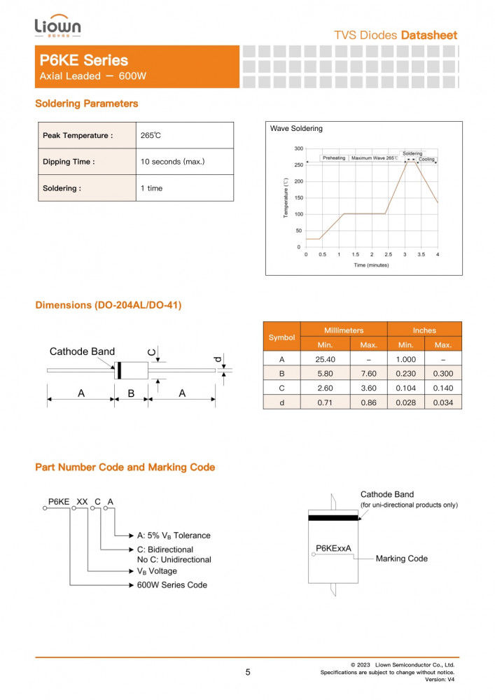 Liown P6KE56CA datasheet page 5