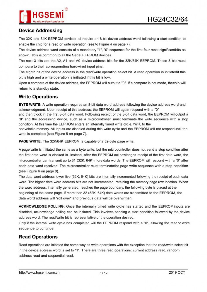 HG24C32MM/TR datasheet page 5
