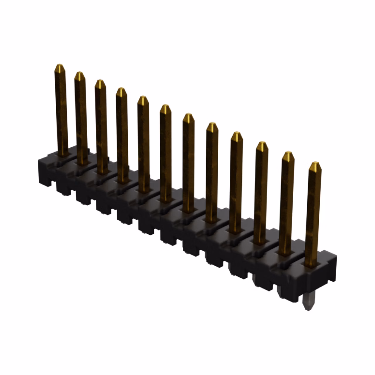 KK 396 Breakaway Header, Vertical, 12 Circuits, 0.38µm Gold (Au) Selective Plating, Pin Length 19.05mm for sale