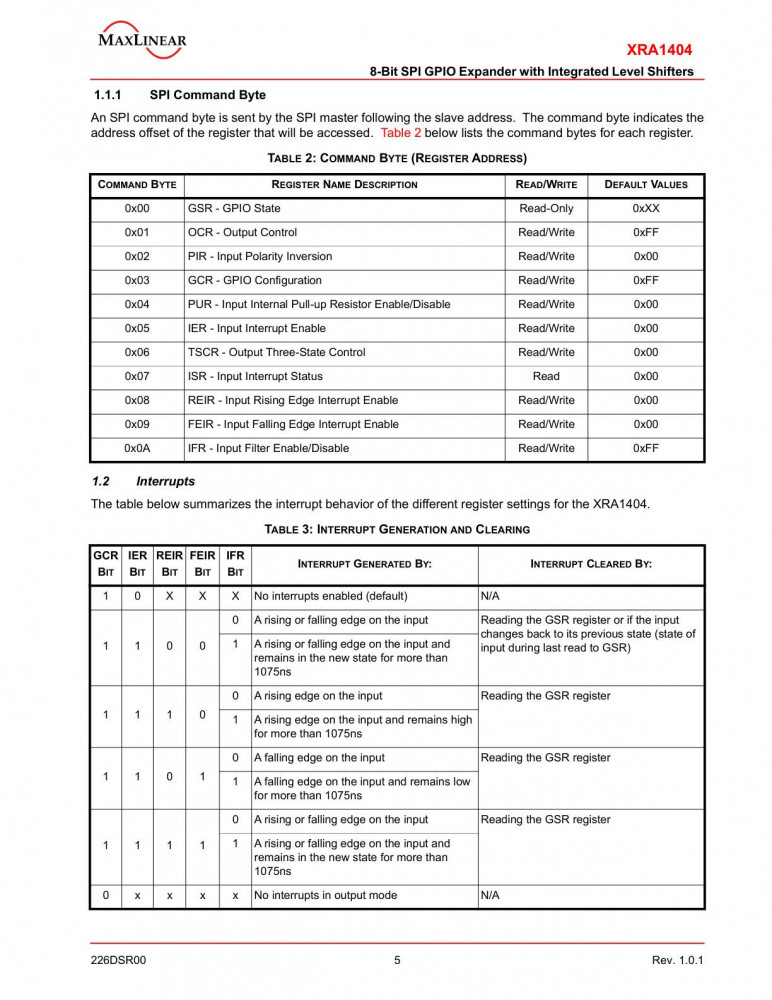 XRA1404 datasheet page 5