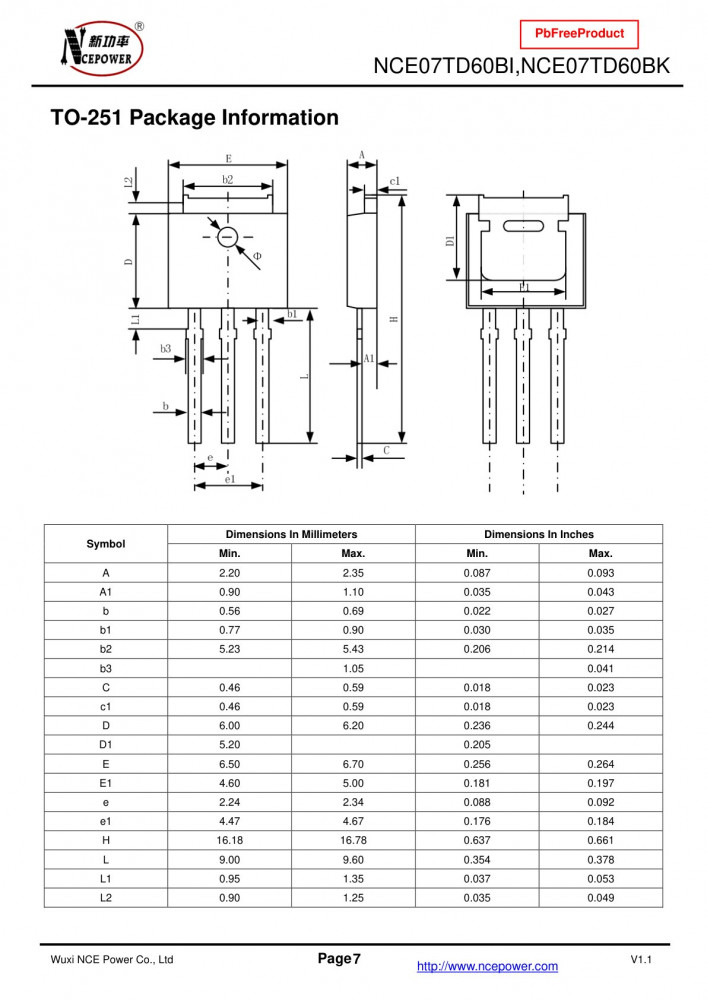NCE07TD60BK datasheet page 7