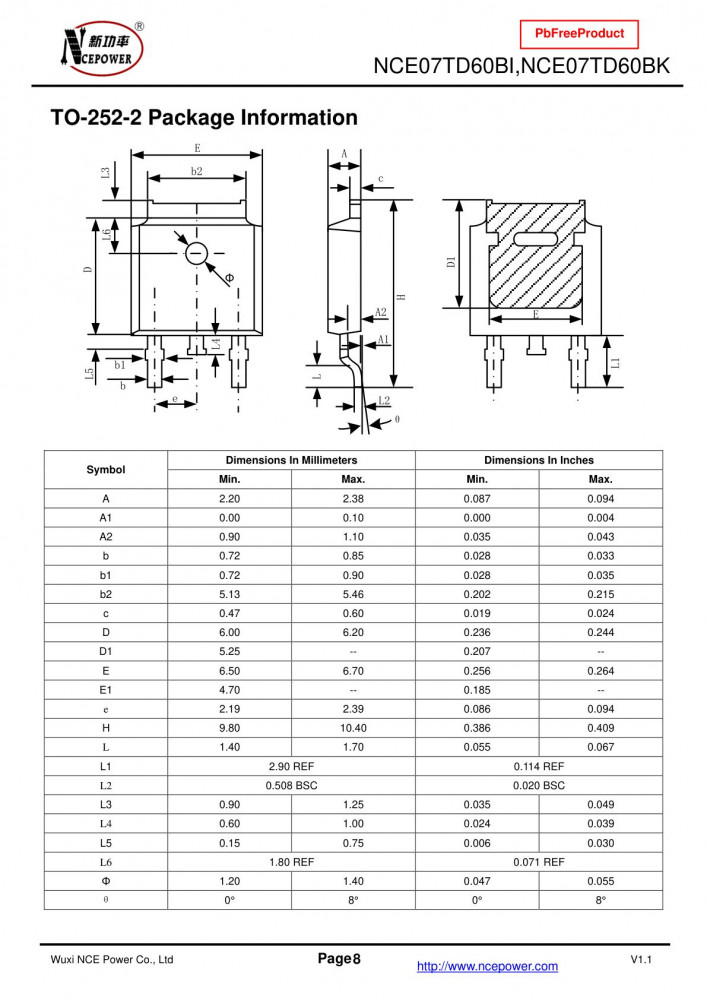 NCE07TD60BK datasheet page 8