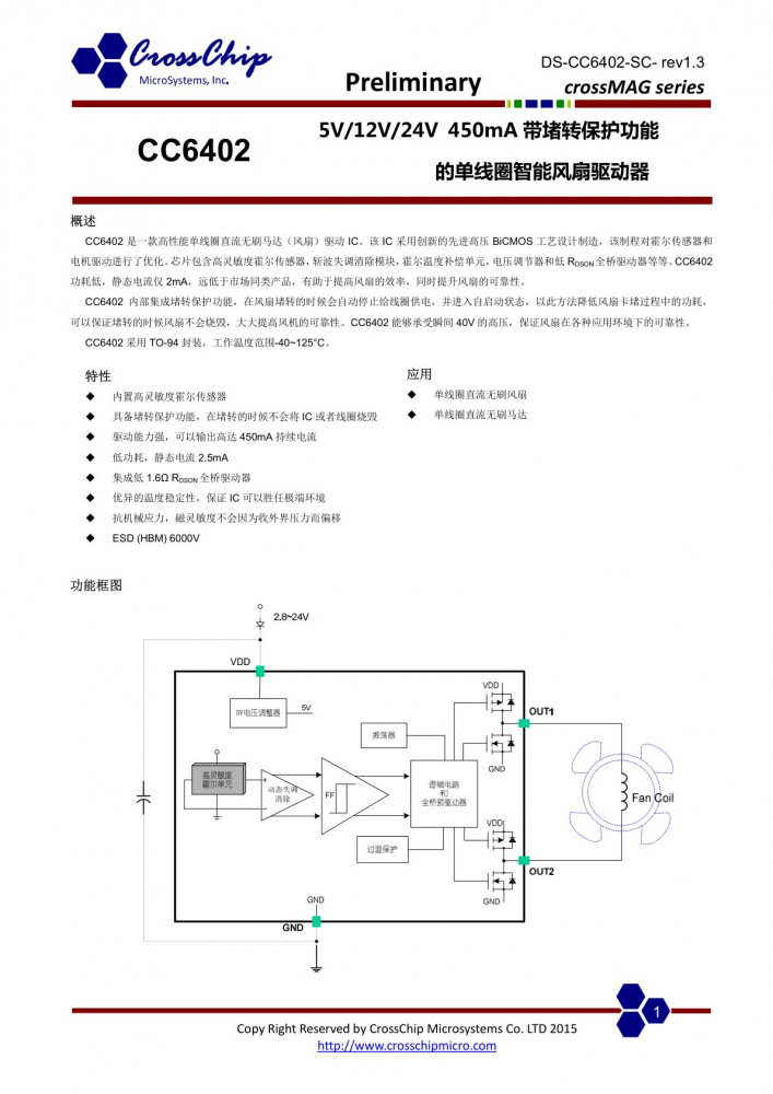 CC6402TO datasheet page 1