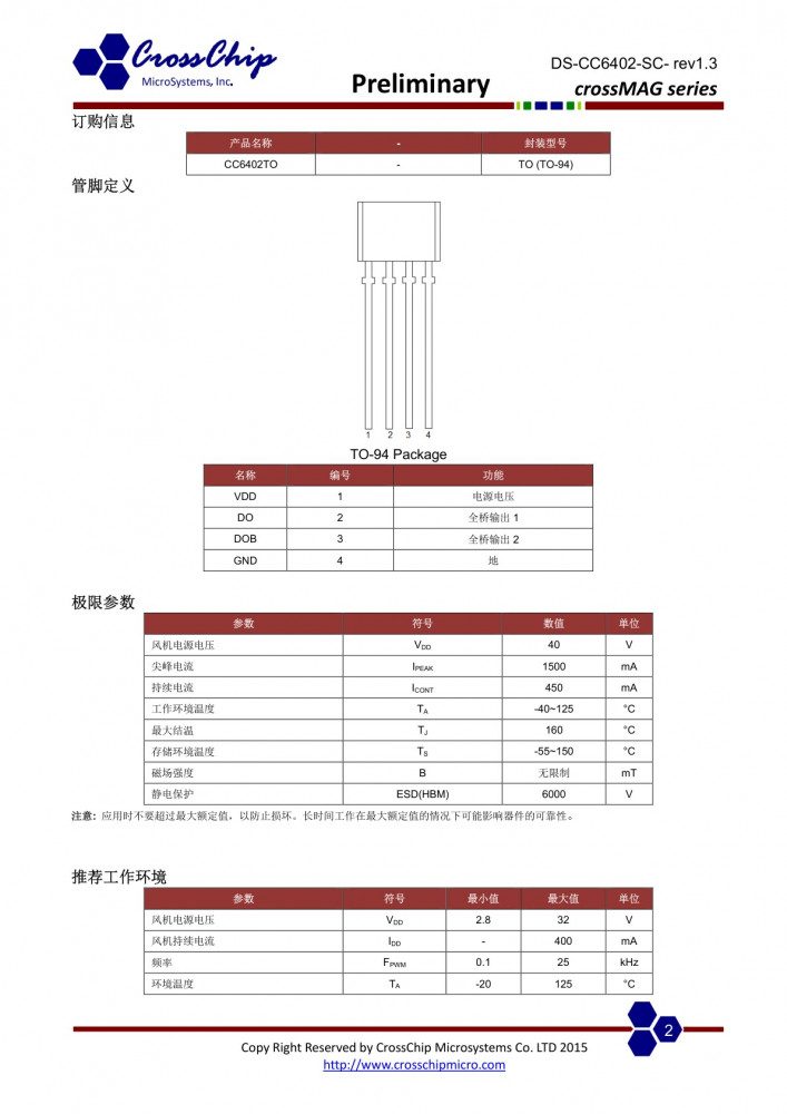 CC6402TO datasheet page 2