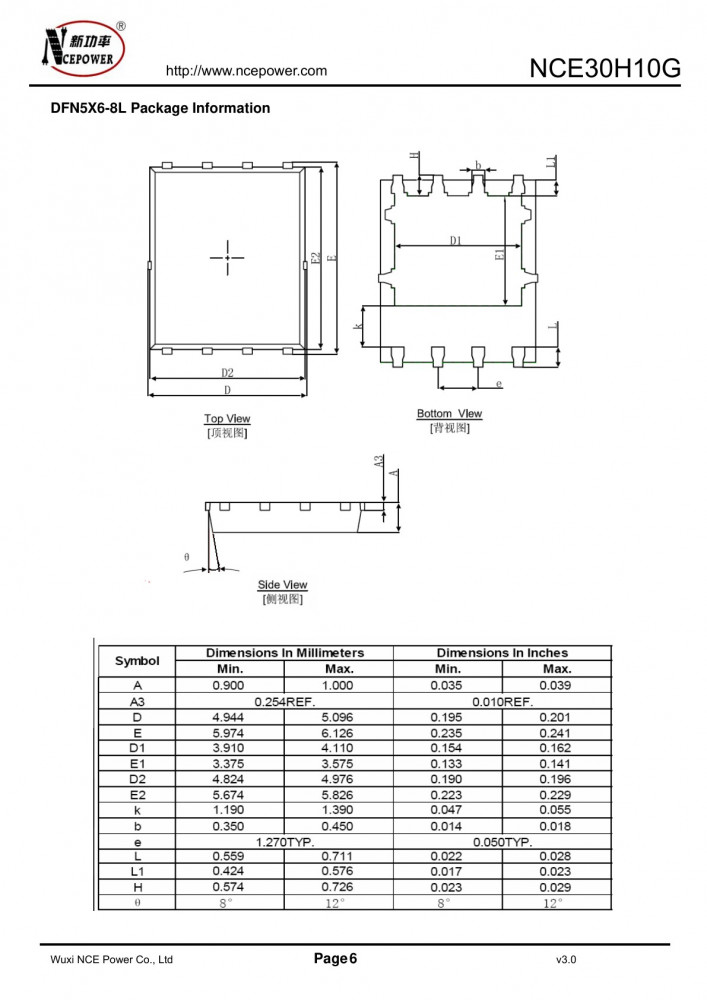 NCE30H10G datasheet page 6