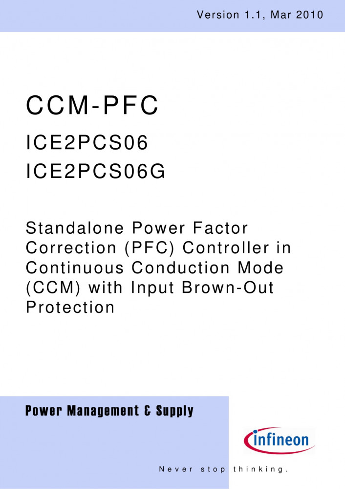 ICE2PCS06G datasheet page 1