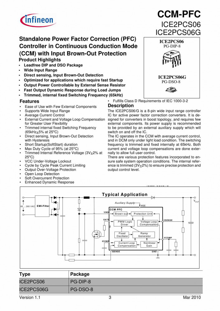 ICE2PCS06G datasheet page 3