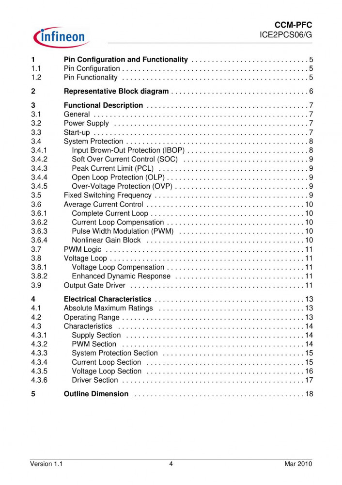 ICE2PCS06G datasheet page 4