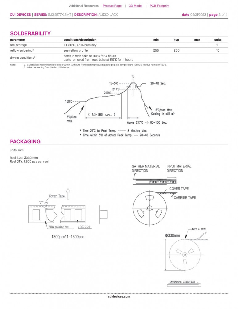 SJ2-25774B-SMT-TR technical document page 3